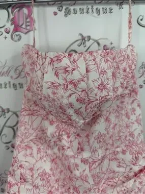 SHEIN | Dresses | Shein Dress Ruffles Frills Flowers Two Tone Pink ...